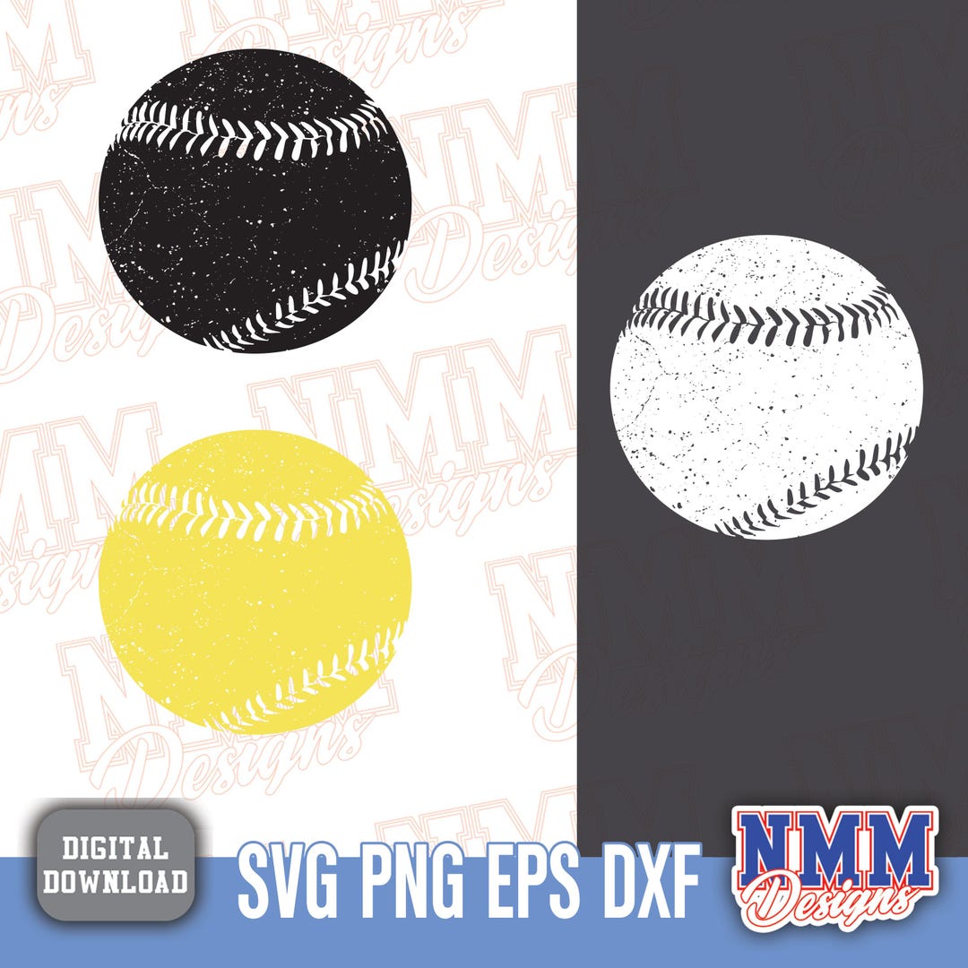 Baseball and Softball SVG - Grunge Softball Fan, Distressed Game Day ...