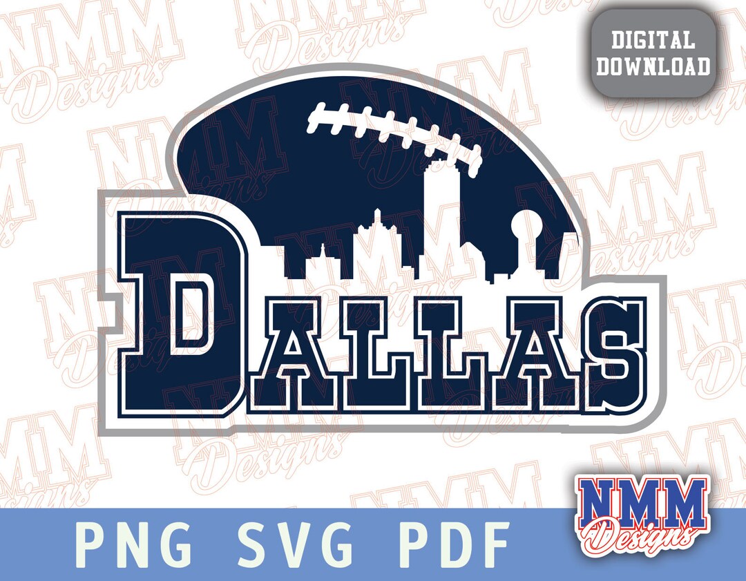 Dallas Football Team SVG: City Skyline, Sports Vinyl Cut File (digital ...