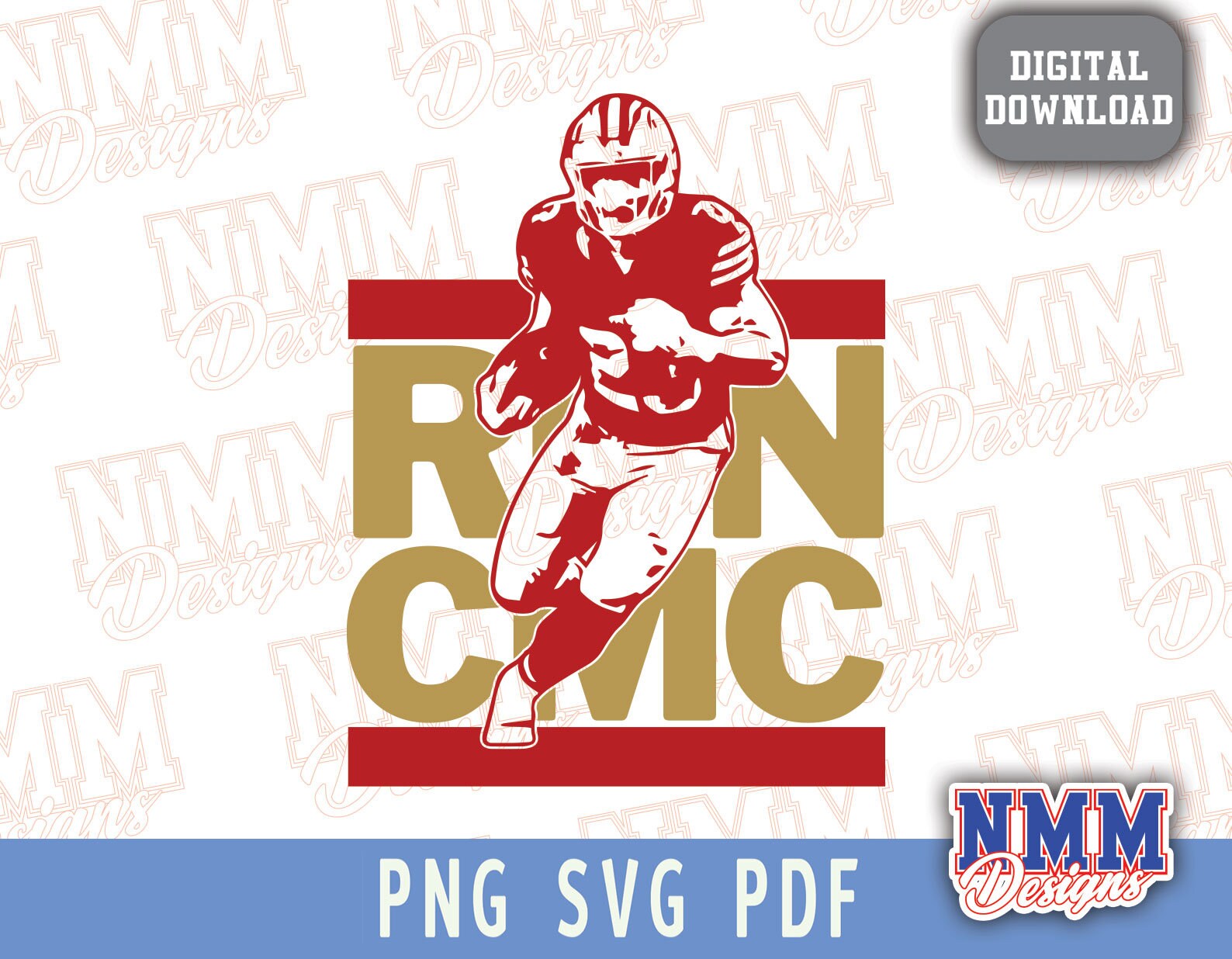 Run CMC Mccaffery SVG: Football Cricut Cut File (digital Download) - Etsy