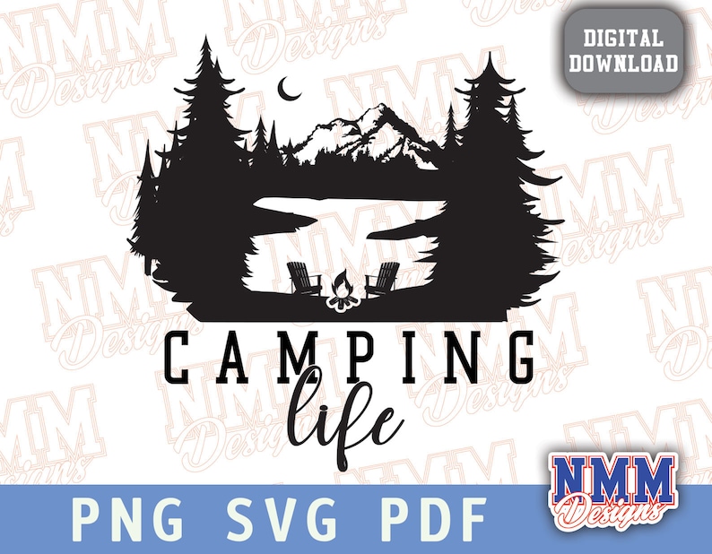 Campsite Camping Design PNG SVG Svg PDF Png Design for - Etsy