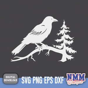 Crow SVG: Bird Clipart, Outdoor Design (digital Download) - Etsy