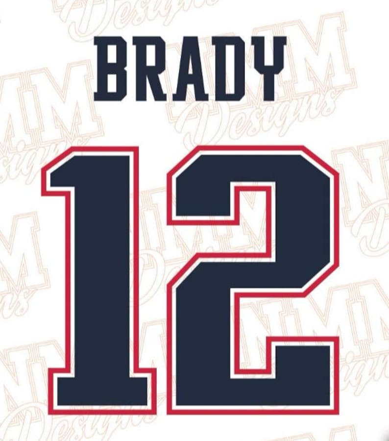 Brady Jersey SVG: Football Shirt & Mug Iron-on (digital Download) - Etsy