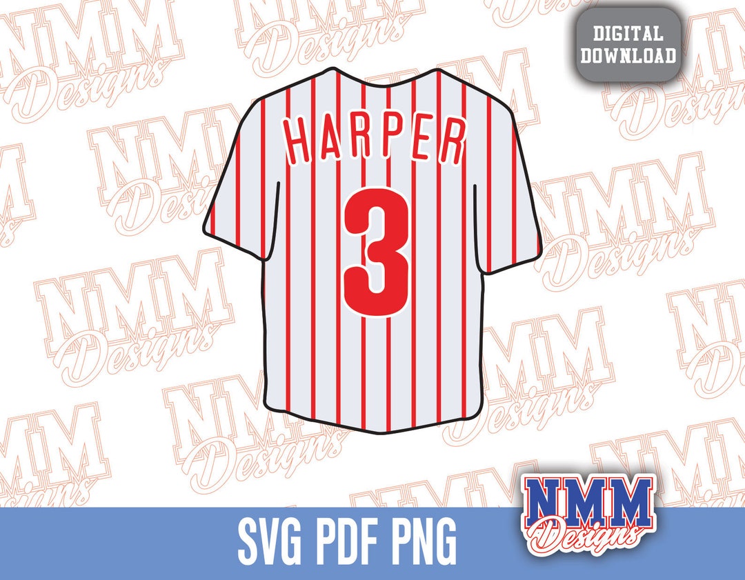 Harper Jersey Svg Png, Pdf, Svg Files for Cricut, Vinyl Cut File, for ...