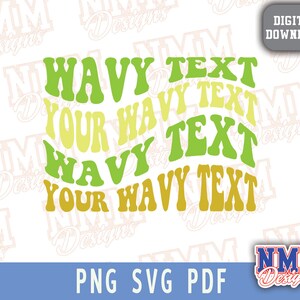 Custom Wavy Text SVG: Retro Font (digital Download) - Etsy