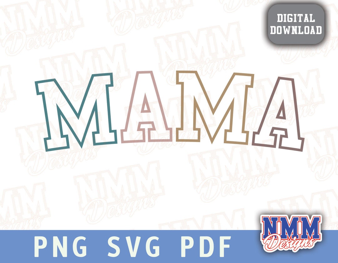 Mama SVG PNG: Trendy Mom Shirt Design (digital Download) - Etsy