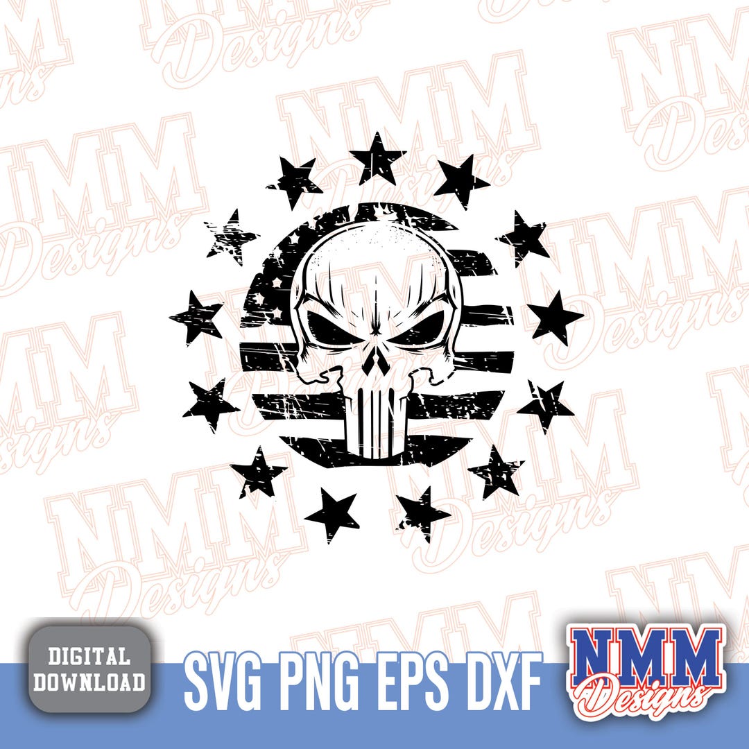 1776 Skull SVG Clipart | Patriot Skull Design for T-shirts & Fourth of ...