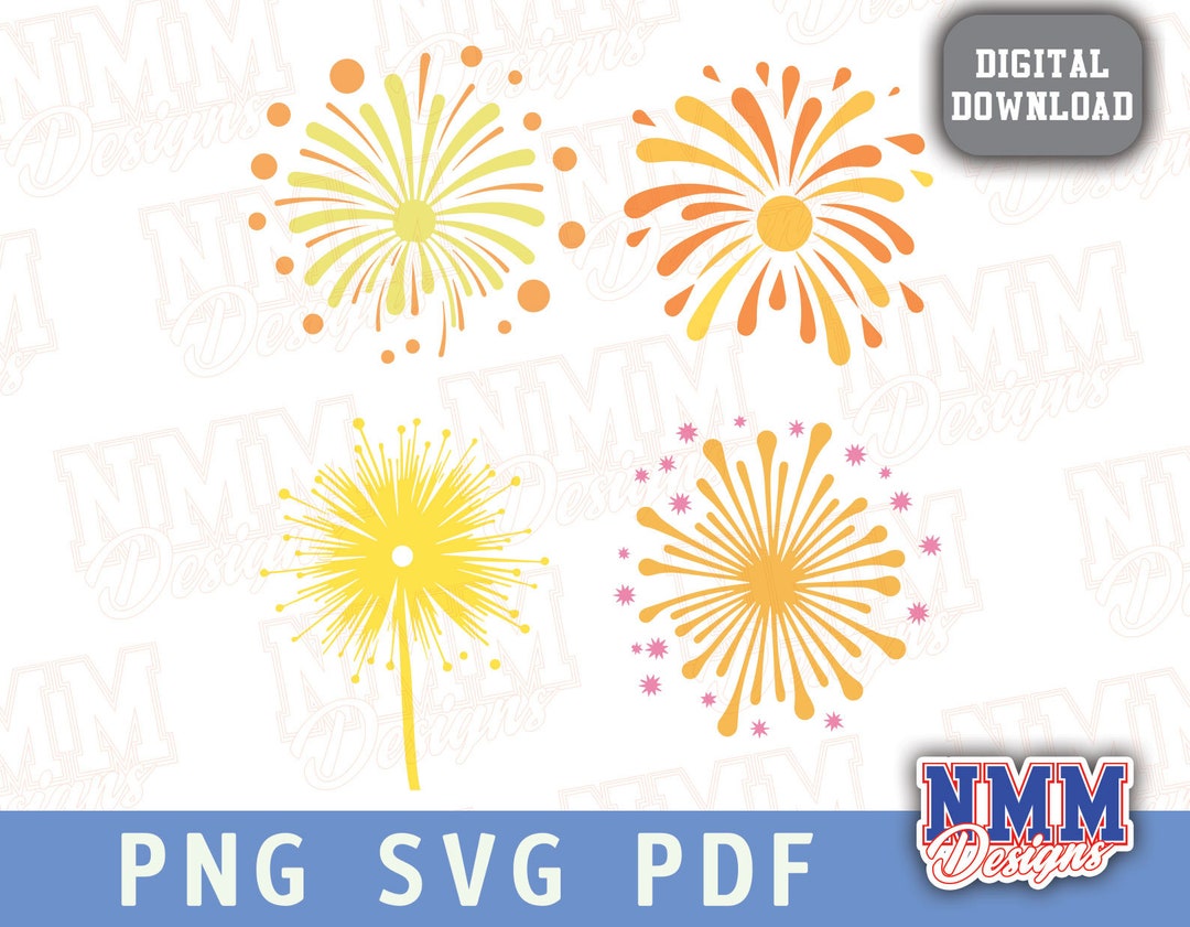 July 4th Fireworks SVG Bundle for Cricut - Independence Day Cutting ...