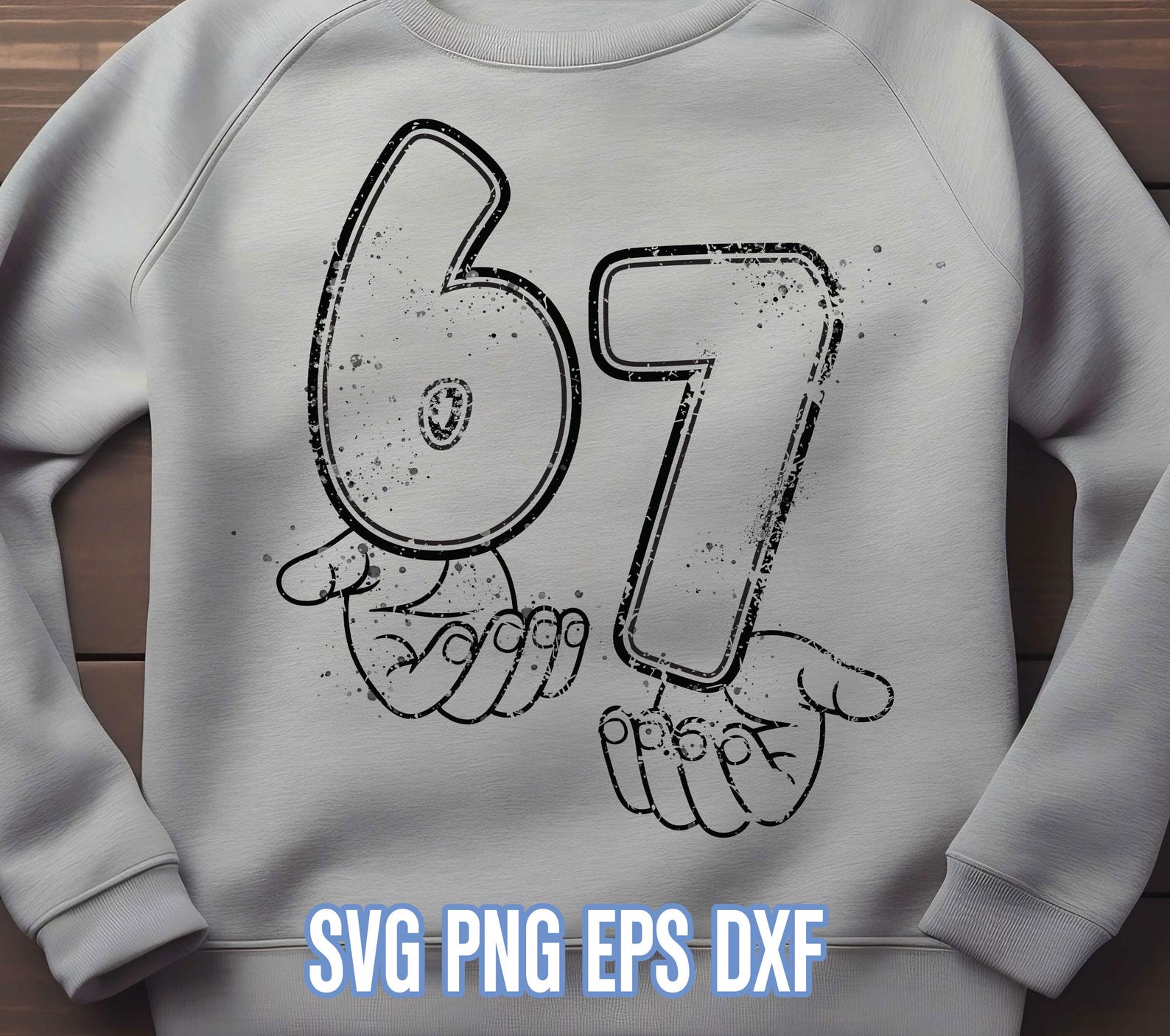 Viral Six Seven Meme SVG PNG | Funny Gen Alpha Graphic (digital ...