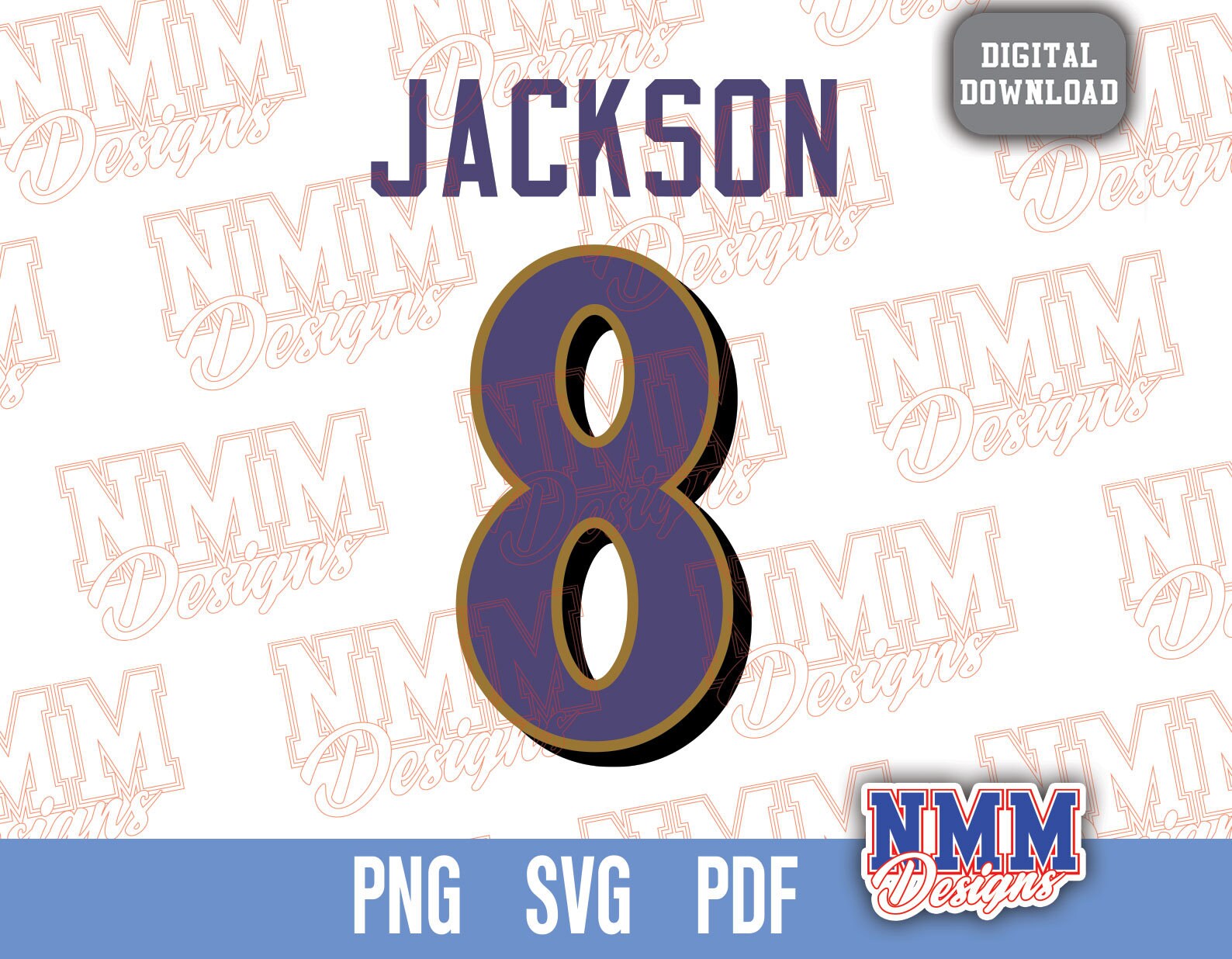 Jackson Jersey Svg Png Pdf Svg Files for Cricut Vinyl Cut - Etsy Australia
