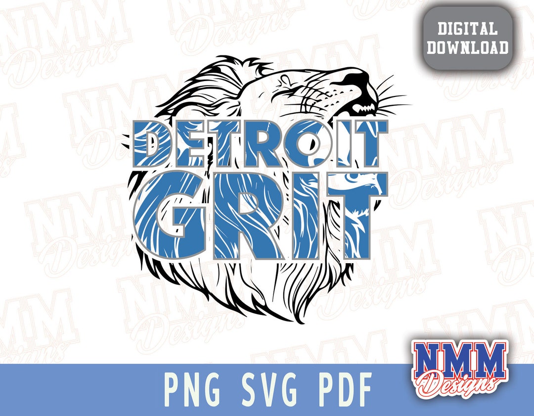 Detroit Grit Football Svg Png, Pdf, Svg Files for Cricut, Vinyl Cut ...