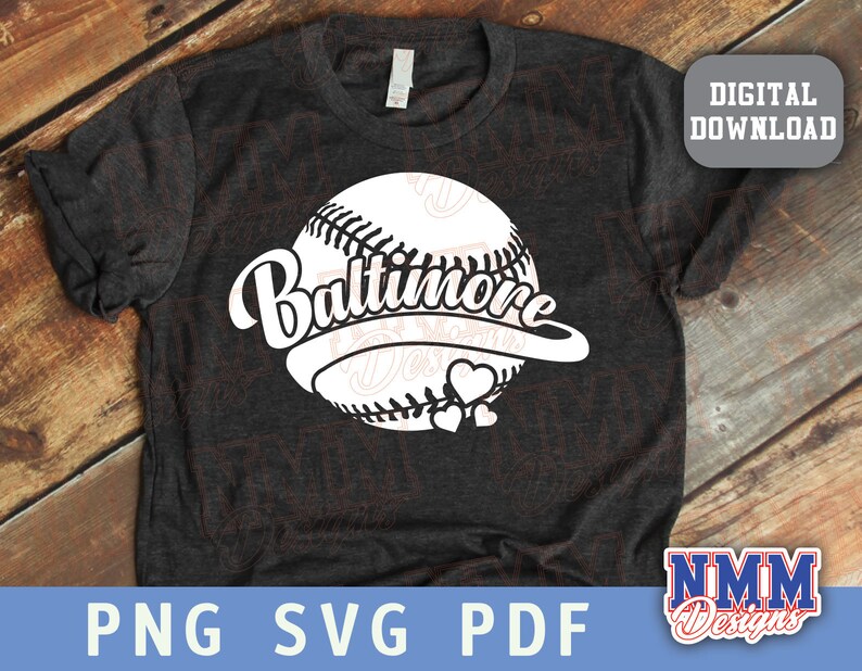 Baltimore Baseball Svg Png Pdf Svg Files for Cricut Vinyl - Etsy