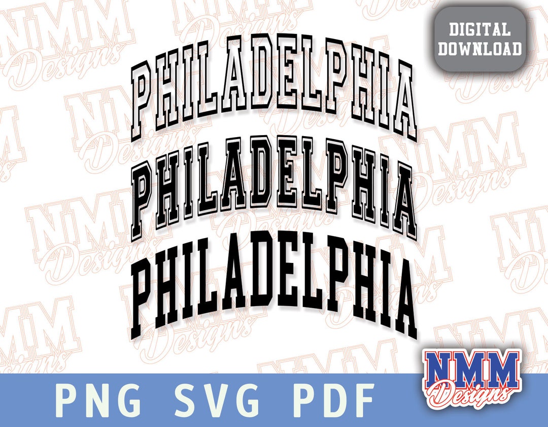 Philadelphia Sports Text Arched Svg Png, Pdf, Bundle Files for Cricut ...