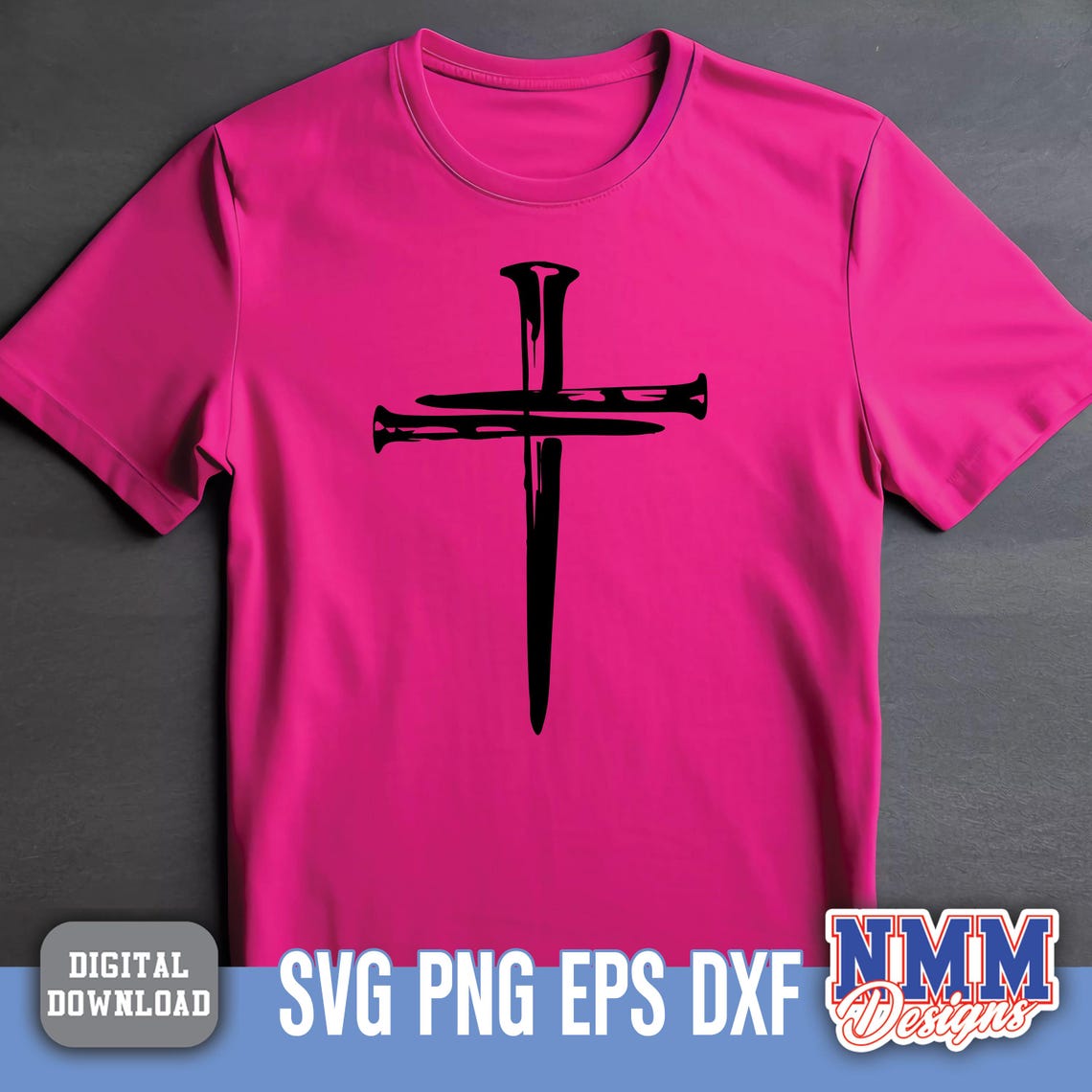 Three Nails Cross SVG File: Christian Religious Design (digital ...
