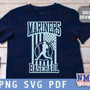 Mariners Sports SVG Baseball Team File Sports School Vinyl Digital Cut ...