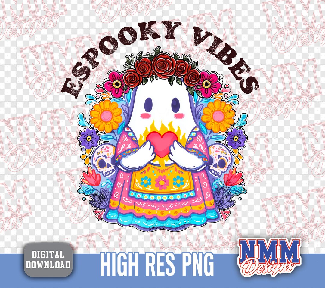 Halloween Ghost PNG: Mexican Conchas & Flowers (digital Download) - Etsy