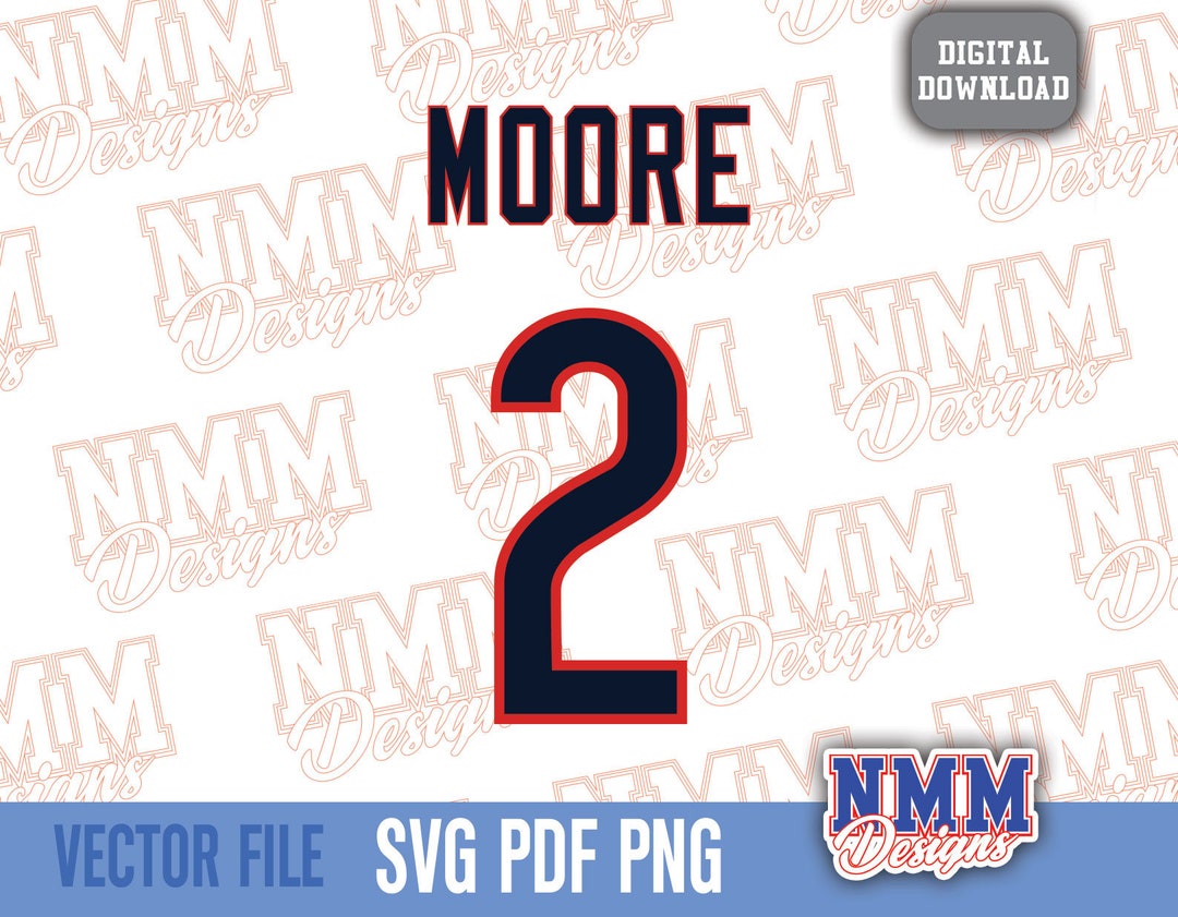 Moore Jersey Svg Png Pdf Svg Files for Cricut Vinyl Cut - Etsy