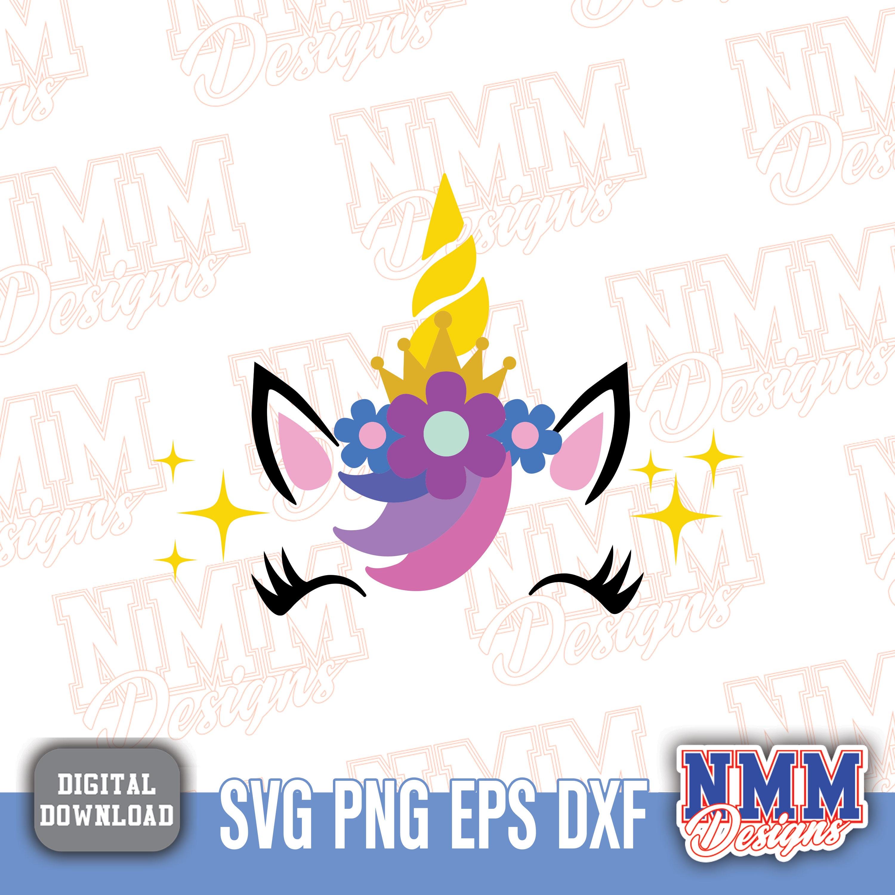Unicorn Face SVG, PNG, PDF Clipart (digital Download - Etsy