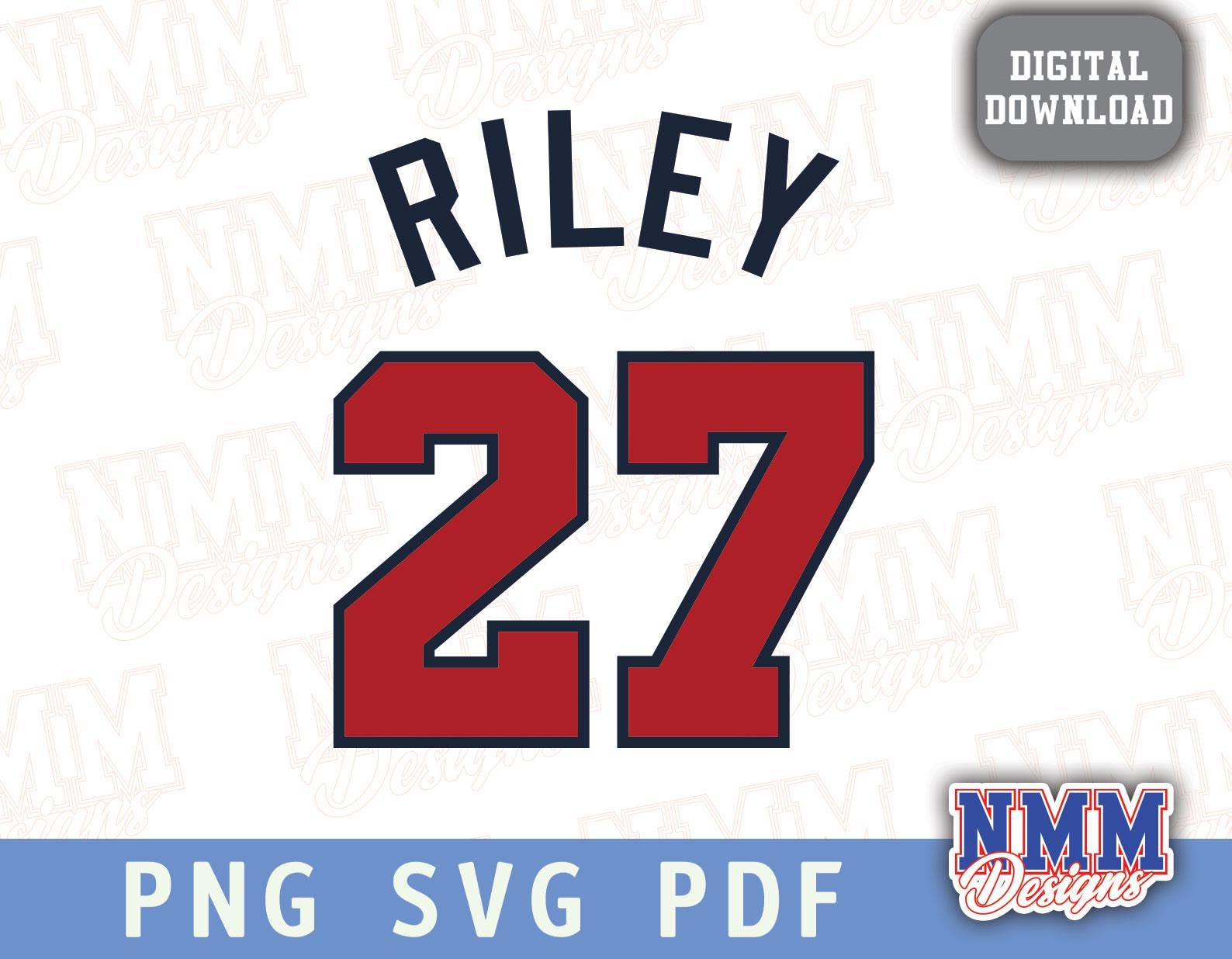Riley Jersey Number SVG PNG: School Sports Design (digital Download) - Etsy