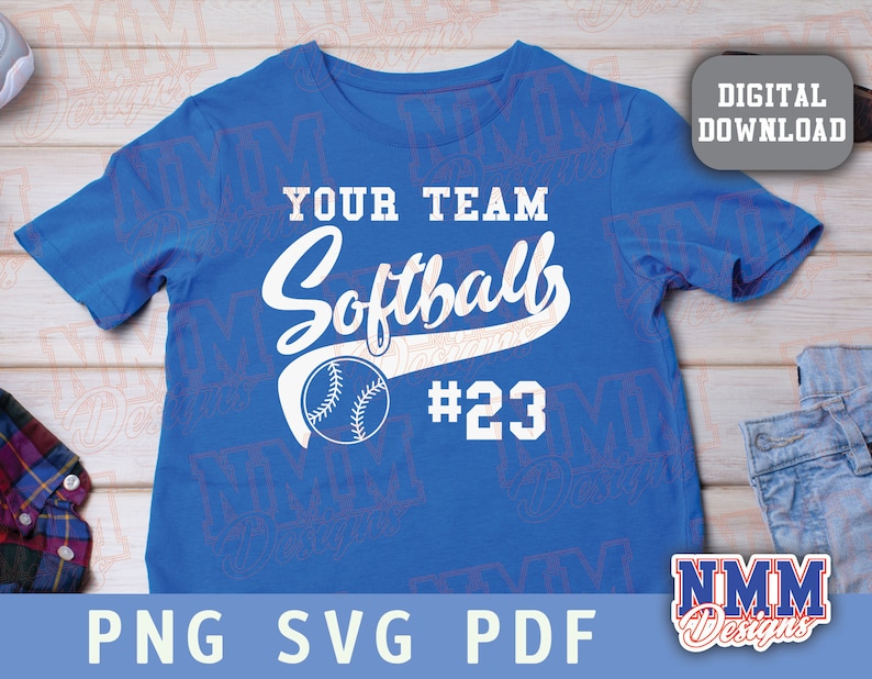 Softball SVG Custom Team Spirit Svg Custom Cut File Custom - Etsy
