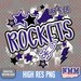 Cheer Rockets Preppy Mascot Png | Digital Download | Purple Black White ...