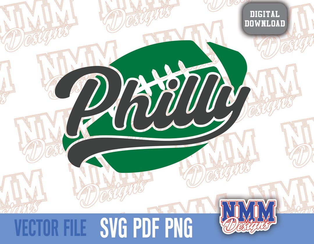 Philly Football Svg Png, Pdf, Svg Files for Cricut, Vinyl Cut File ...