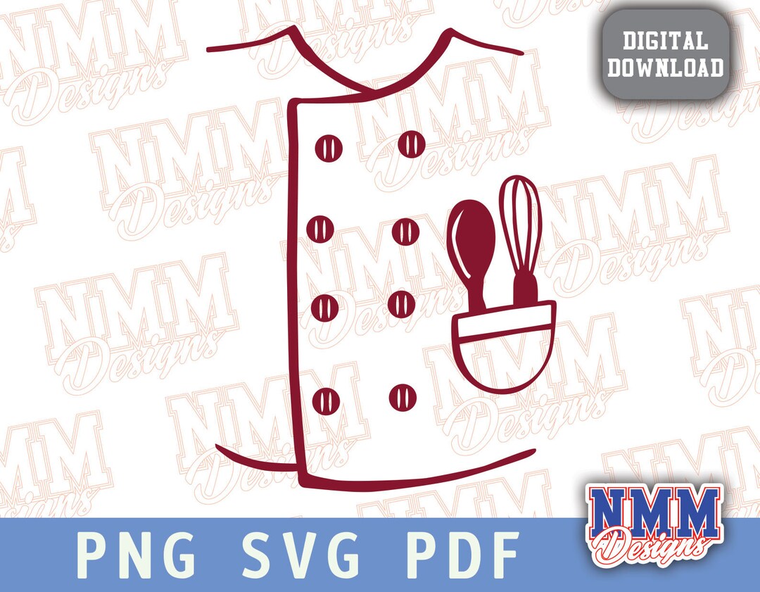 Chef SVG, Chef Shirt Svg, Chef Costume Svg, Chef Coat Pdf, Chef Jacket ...