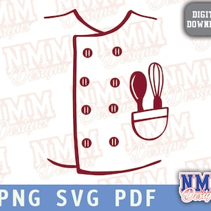 Chef SVG, Chef Shirt Svg, Chef Costume Svg, Chef Coat Pdf, Chef Jacket ...