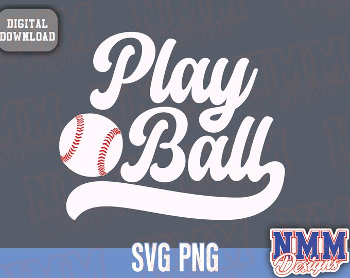 SVG PNG Clip Art Let's Play Ball Vinyl Fabric Transfer T-shirts Digital ...