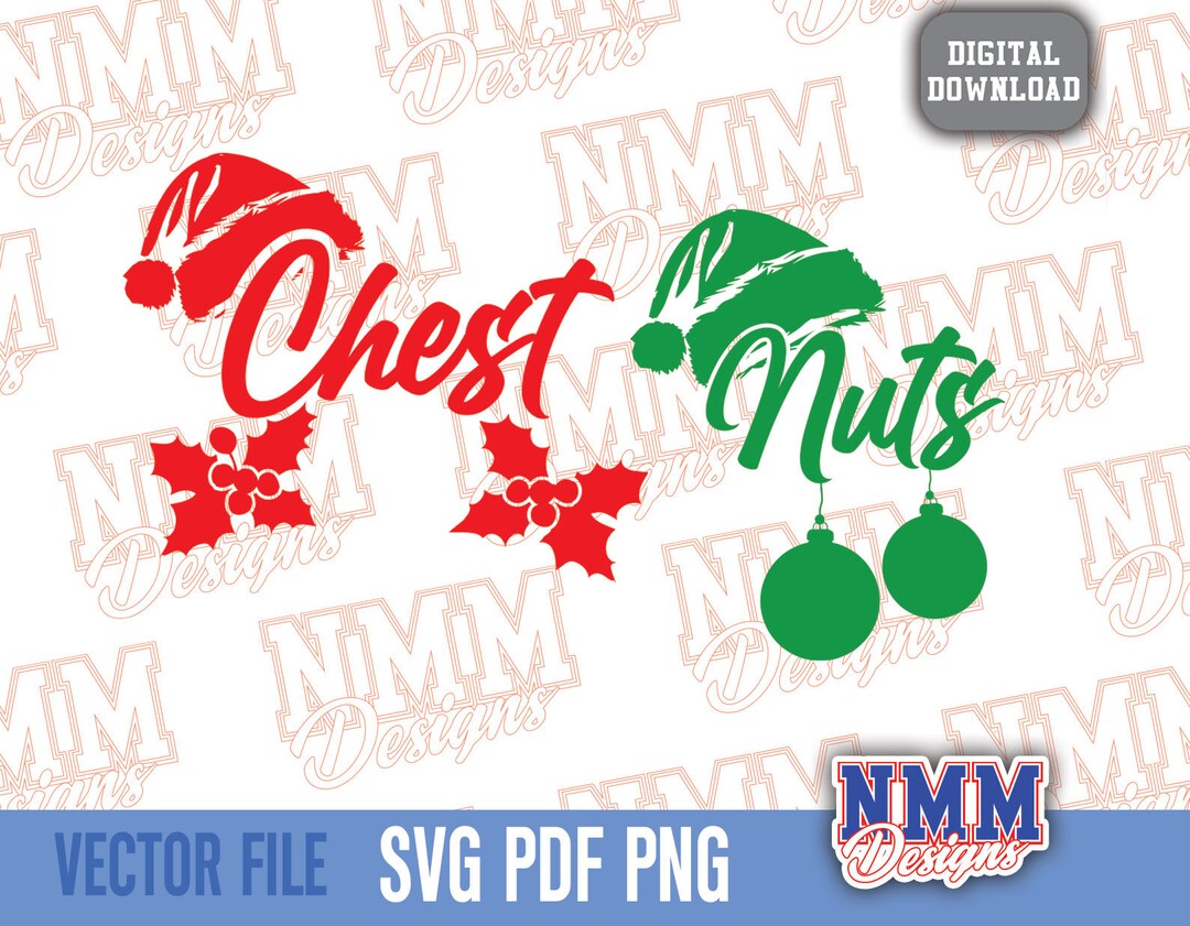 Chest Nuts SVG, Christmas Couple Shirt, Matching Shirt, Funny Christmas ...