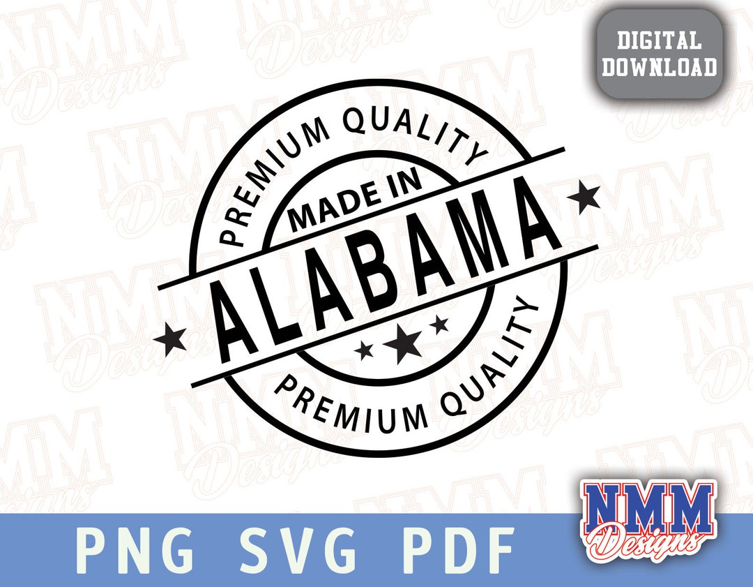Made in Alabama Svg, Penn Svg, United States Svg, Bama State Svg, AL ...