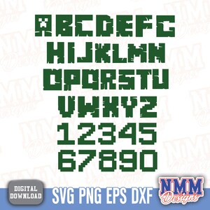 Gamer Font SVG Bundle - Gamer Alphabet & Number Pixel Cut Files, SVG ...