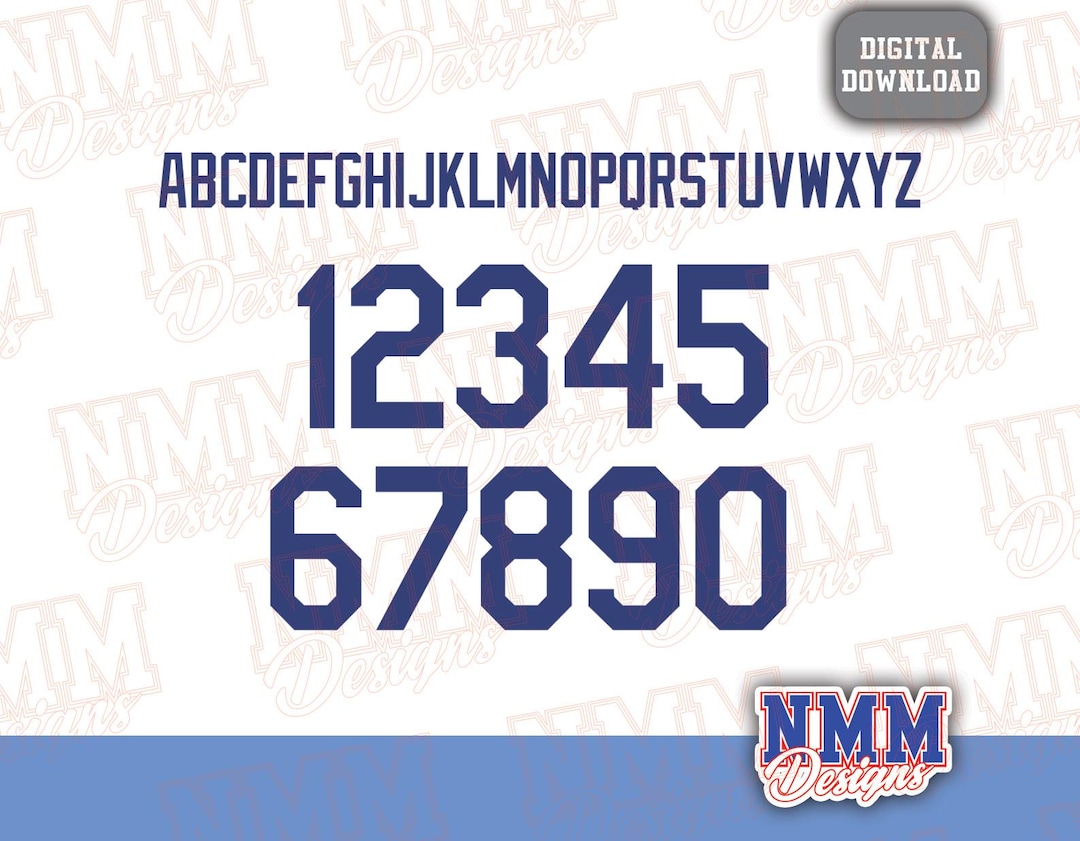 Los Angeles Baseball Team SVG Font: Jersey Letters & Numbers (digital ...