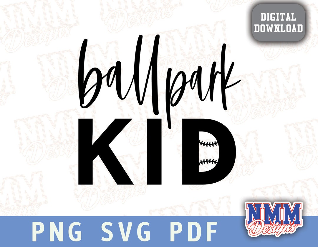 Ballpark Kid Baseball SVG: Clipart Cut File (digital Download) - Etsy