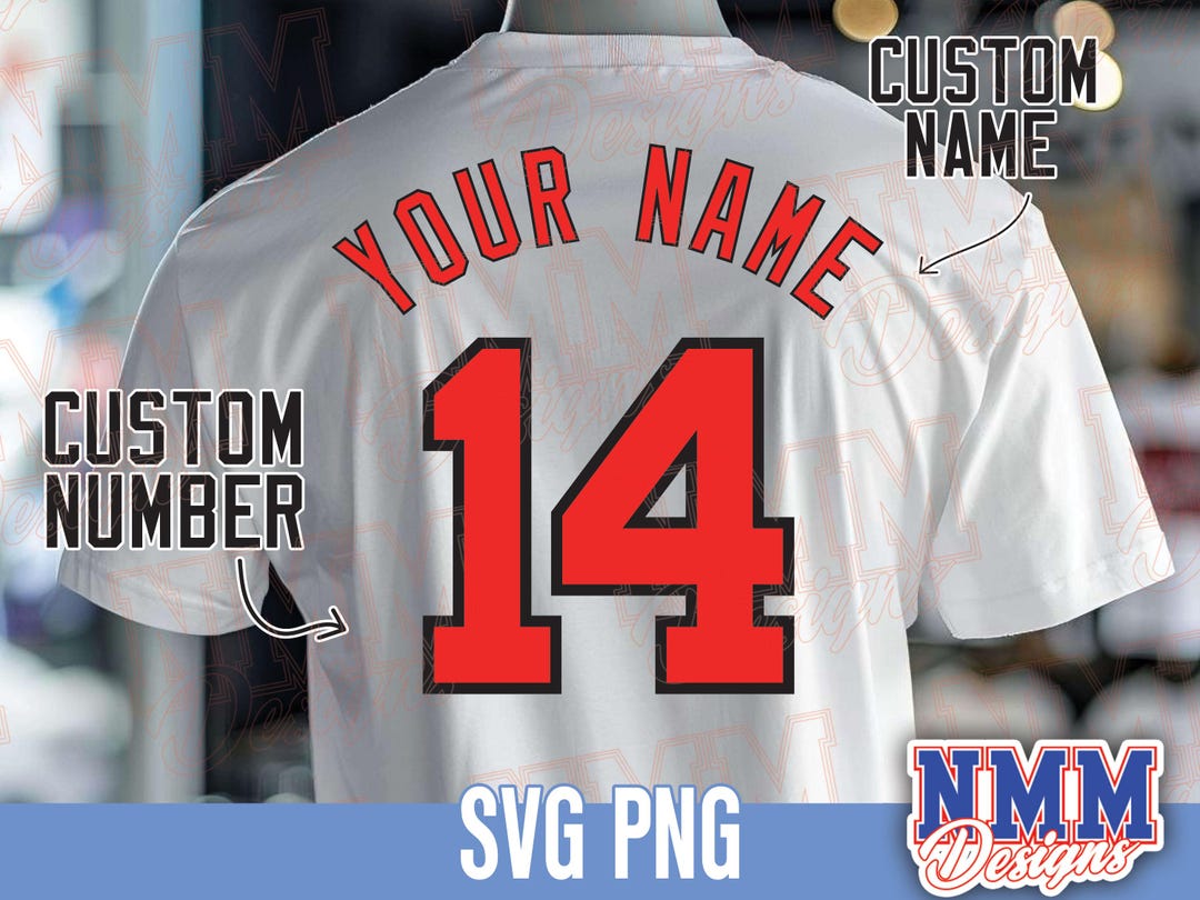 Custom Team Jersey Font: Sports Number & Lettering (SVG, PNG, PDF) - Etsy
