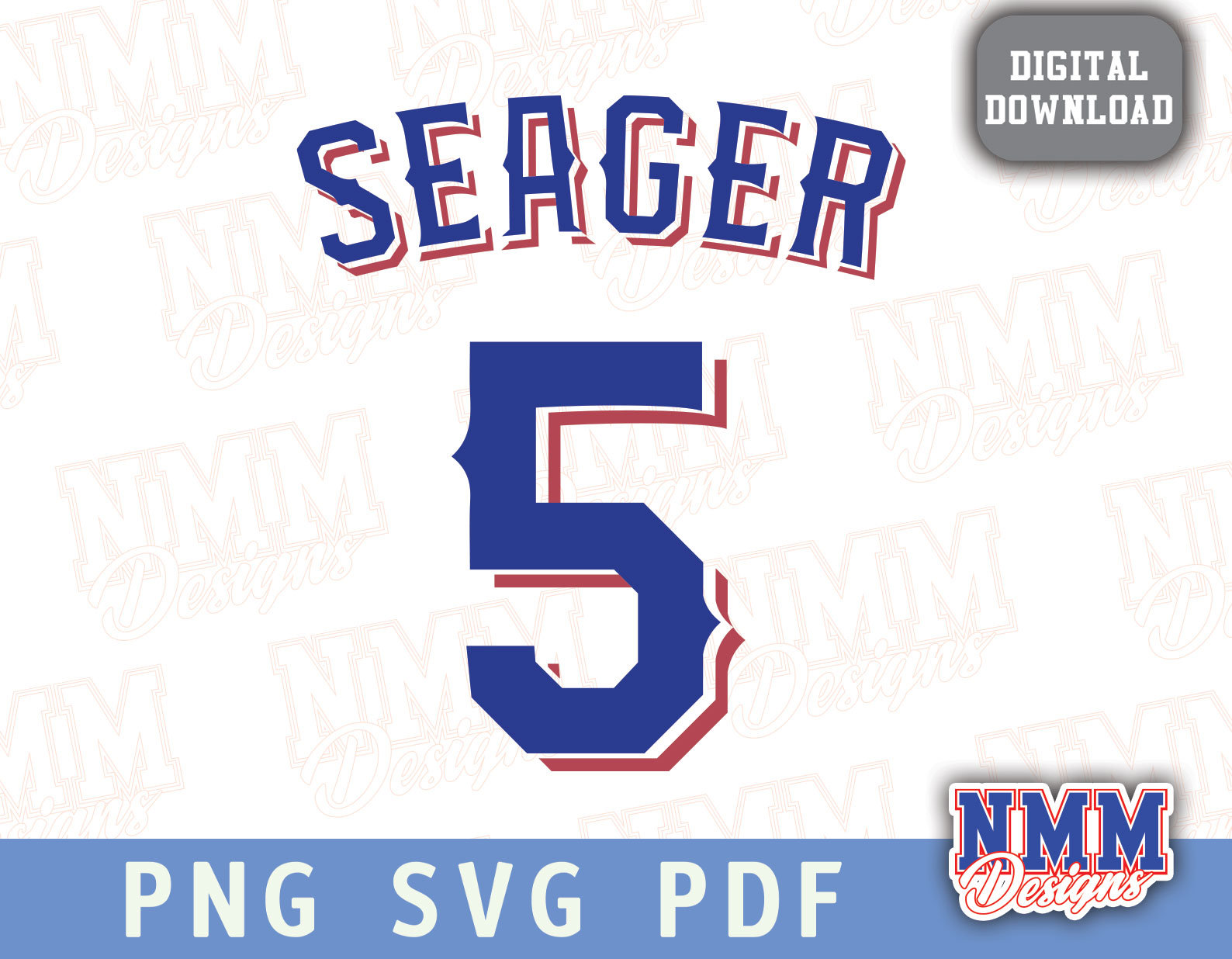 Seager Jersey Svg Png Pdf Svg Files for Cricut Vinyl Cut - Etsy Canada