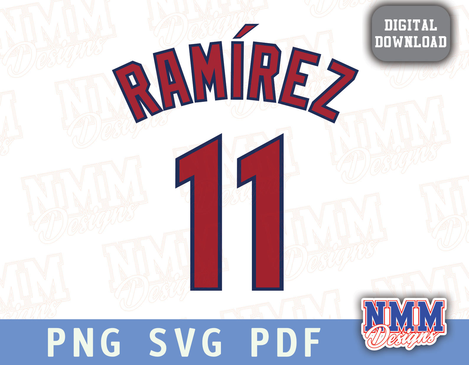 Ramirez Jersey SVG: Cricut Cut File for Shirts, Mugs (digital Download ...