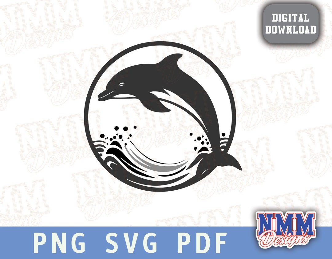 Dolphin SVG, File for Cricut, for Silhouette, Cut Files, Png, Dxf, Svg ...