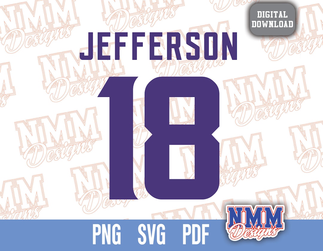 Jefferson Jersey Svg Png, Pdf, Svg Files for Cricut, Vinyl Cut File ...