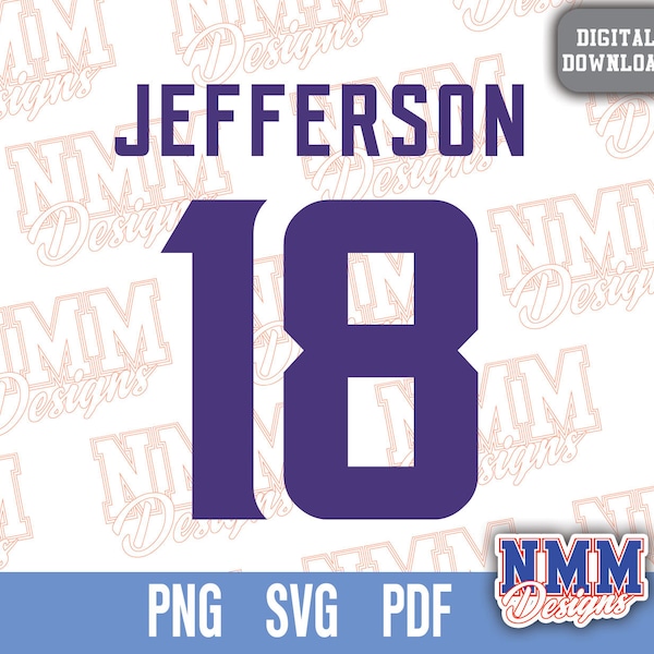 Justin Jefferson Svg - Etsy