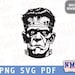 Frankenstein Svg, Creepy Spooky Halloween Png, Classic Movie Monsters ...