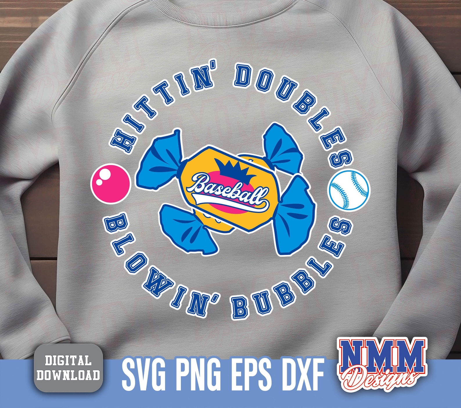 Baseball SVG Bundle Retro Baseball SZN PNG Hit Doubles & Blowing ...