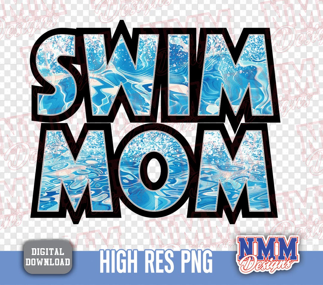 Swim Mom PNG Image: Swimming Design, Sublimation Download - Etsy