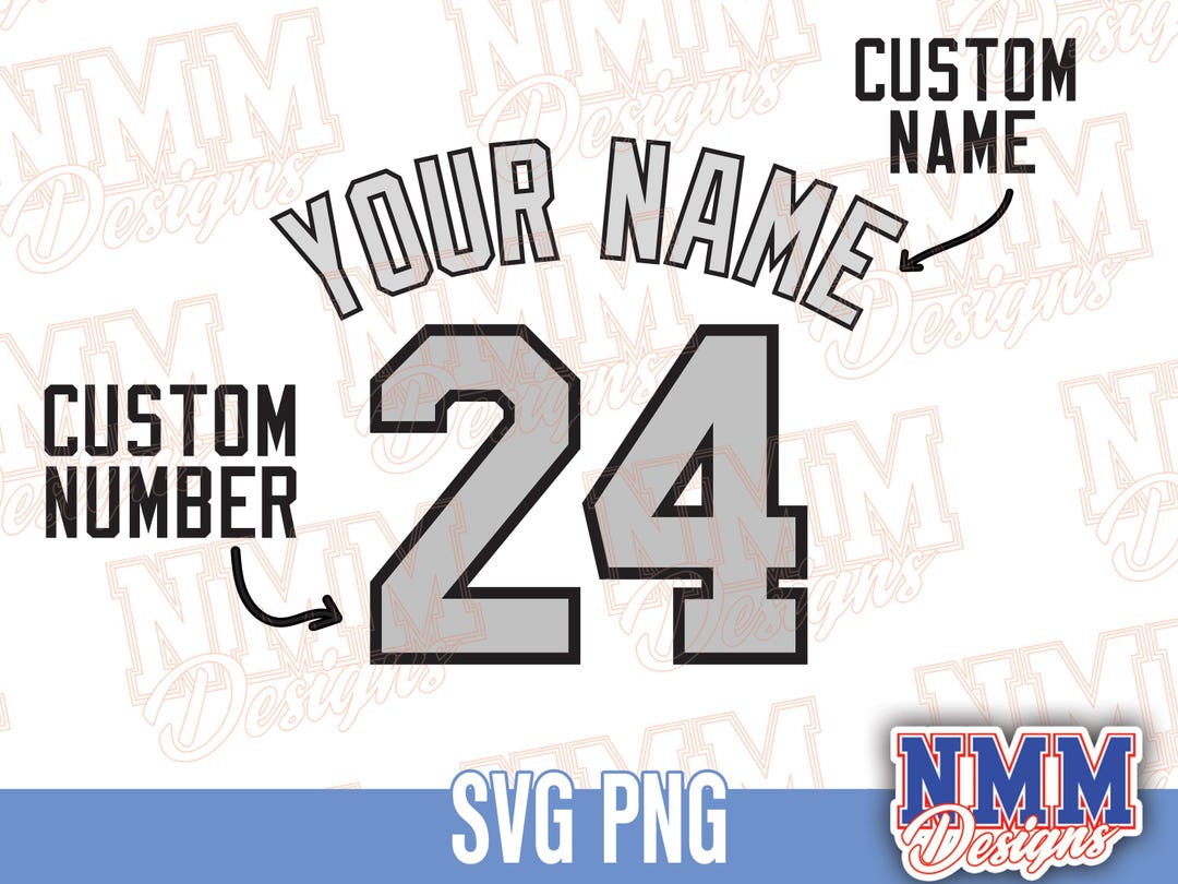 Custom Team Jersey Font: Sports Number & Name SVG, PNG (digital ...