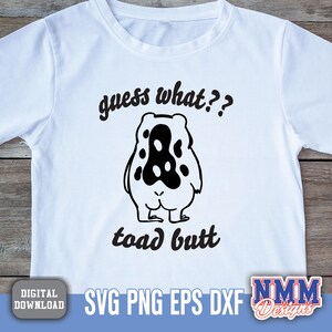 Toad Butt SVG PNG Bundle | Funny Frog Clipart Design for Cricut & Silhouette | Cute Amphibian ...