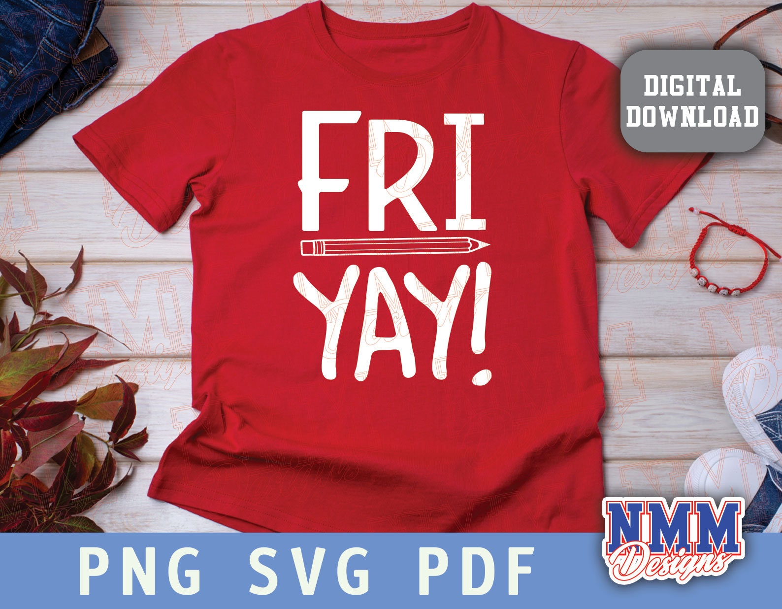Fri Yay Friday Teacher PNG SVG Svg PDF Png Design for - Etsy