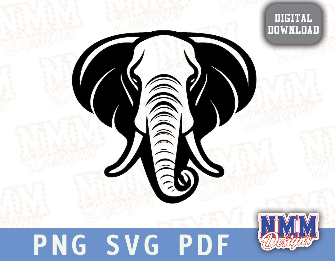 Elephant Design SVG File, PNG File Clipart, SVG Vector for Cricut ...