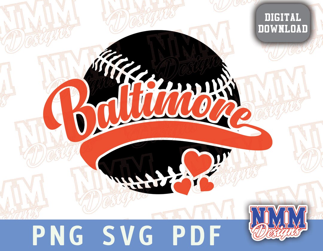 Baltimore Baseball Svg Png, Pdf, Svg Files for Cricut, Vinyl Cut File ...