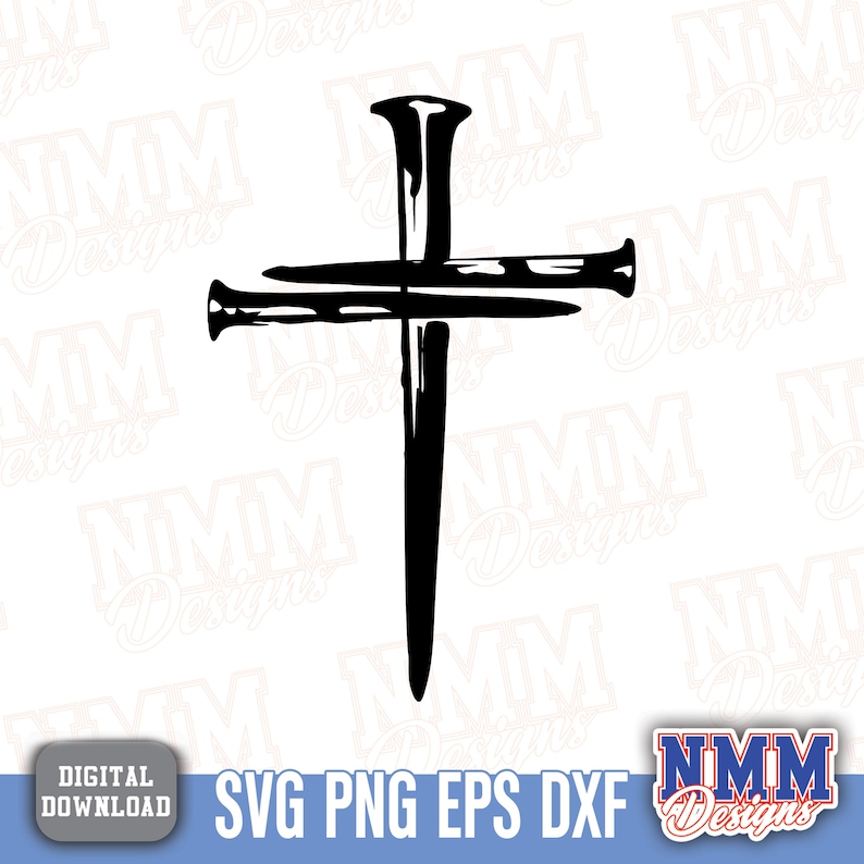 Three Nails Cross SVG File: Christian Religious Design (digital ...