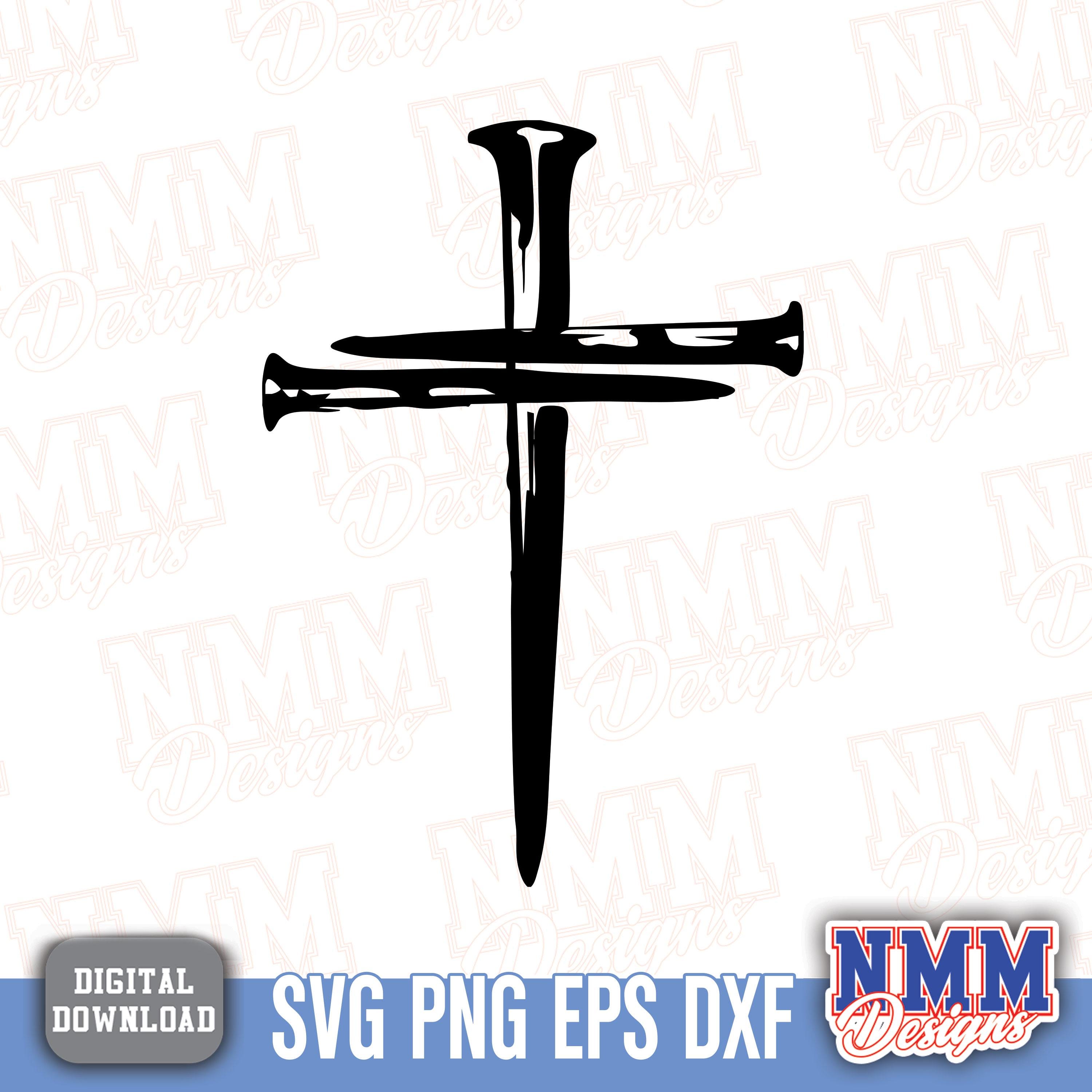 Three Nails Cross SVG File: Christian Religious Design (digital ...