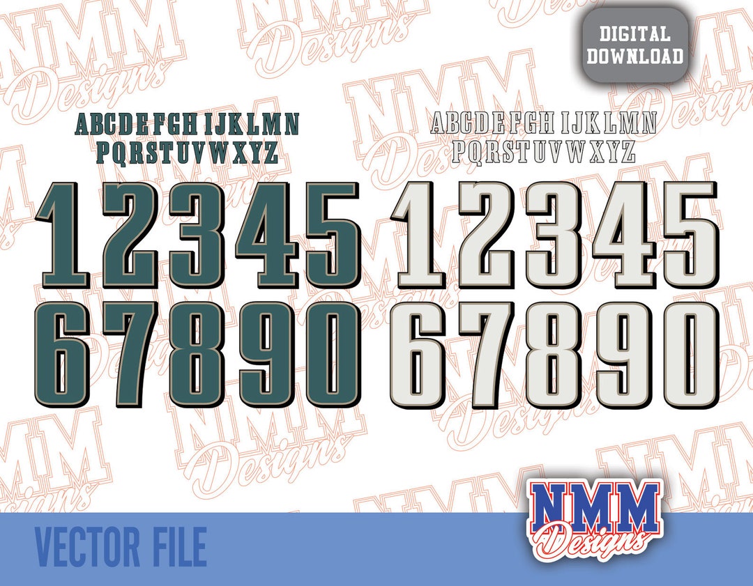 Philly Sports Font SVG: Football Jersey Letters & Numbers (digital Cut ...